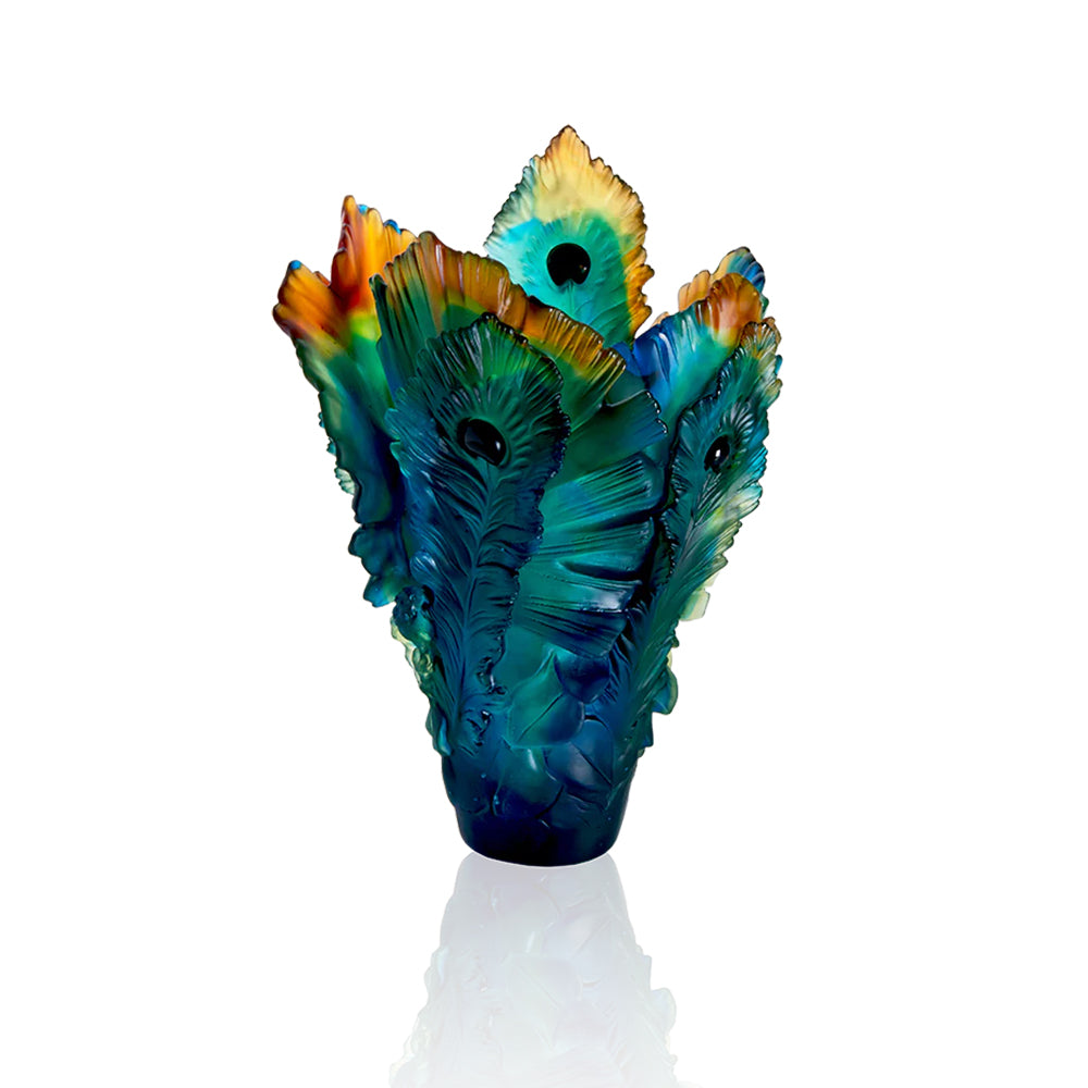 Daum Fleur de Paon Vase, Large – East Coast Jewelry