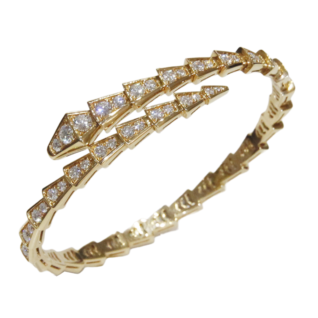 Bulgari Serpenti Viper Diamond Bracelet 18K Yellow Gold – East Coast ...